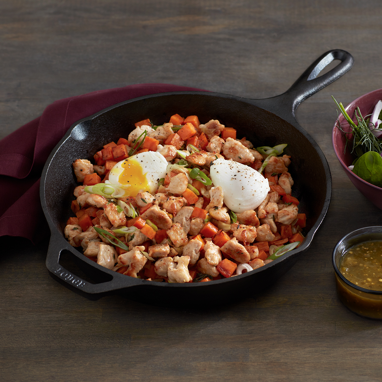 Turkey Sweet Potato Hash Skillet Recipe | Shady Brook Farms