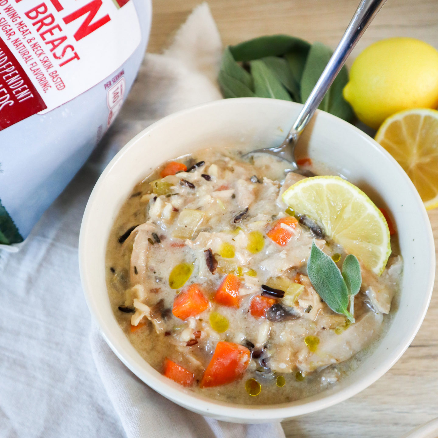 Creamy Lemon Turkey & Wild Rice Soup - Shady Brook Farms