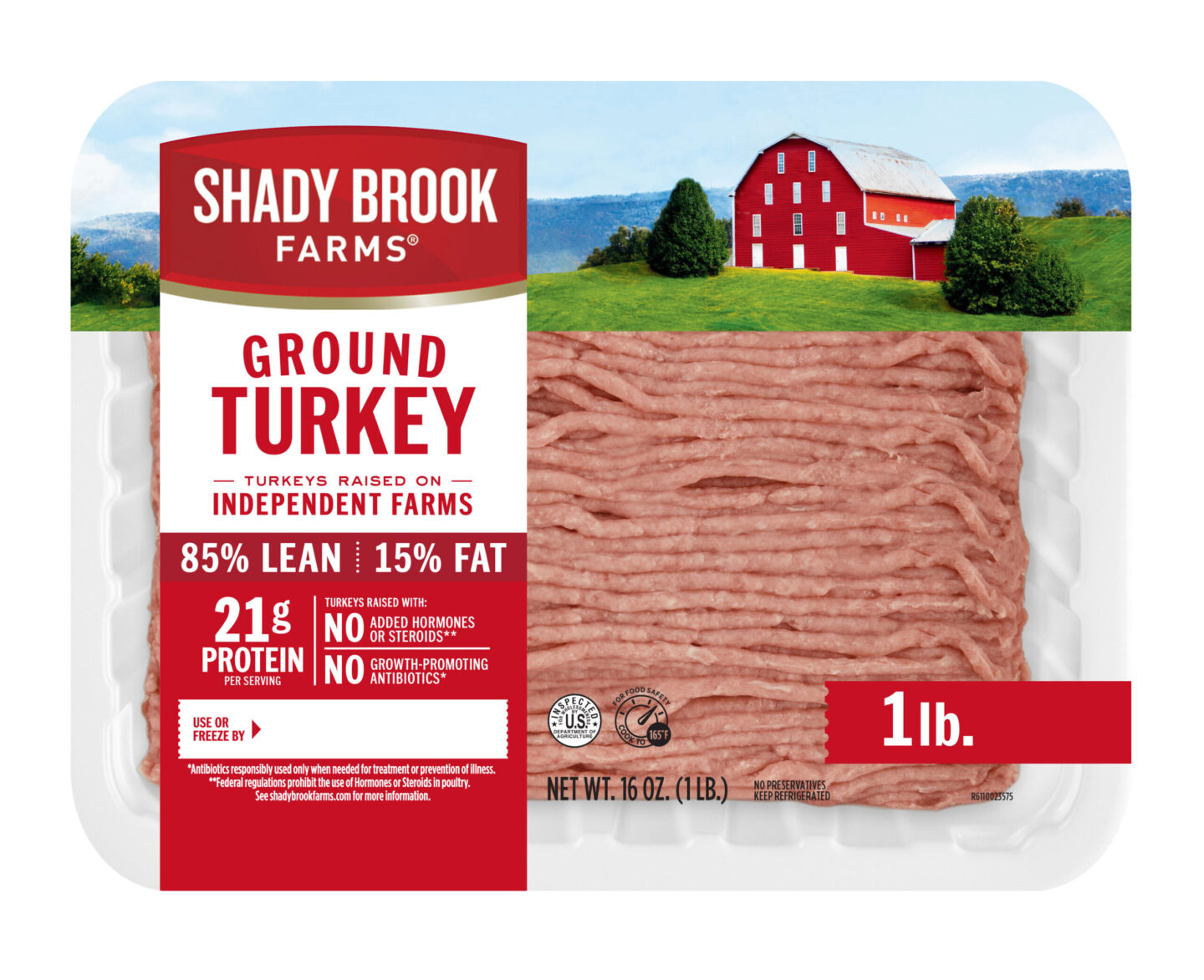 85% Lean / 15% Fat Ground Turkey - Shady Brook Farms®