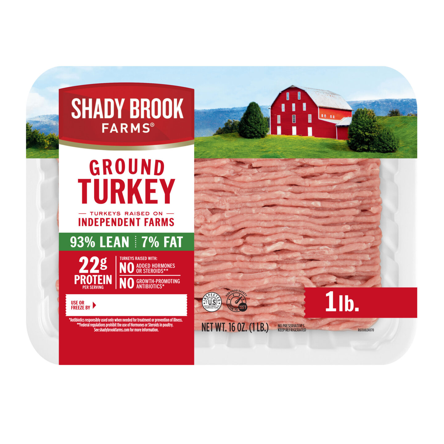 93% Lean / 7% Fat Ground Turkey - Shady Brook Farms