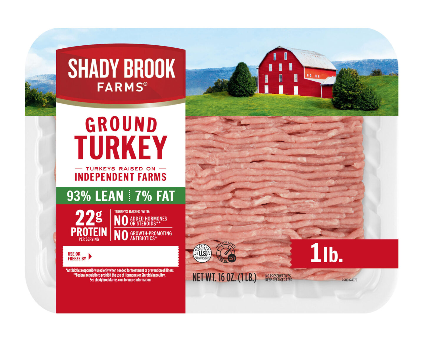 93% Lean / 7% Fat Ground Turkey - Shady Brook Farms®